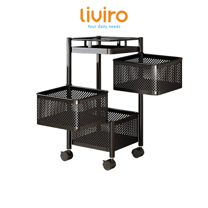 Liviro Troli Dapur 5 Tingkat Besi Anti Karat Premium untuk Penyimpanan ...