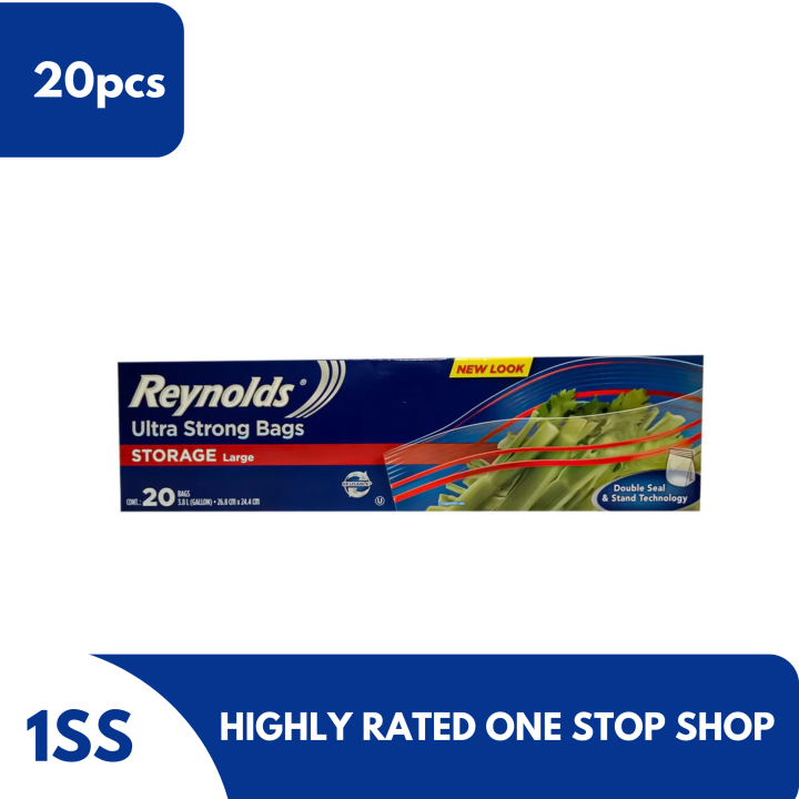 Reynolds Ultra Strong Bags Storage Large, 20pcs | Lazada PH