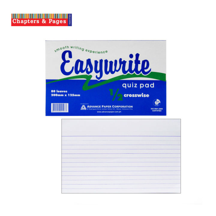 Paper Pad Easy Write 1/2 Crosswise by 2's | Lazada PH