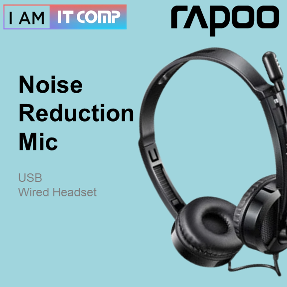 RAPOO H120 USB Stereo Headset With Mic / Noise Reduction / Support ...