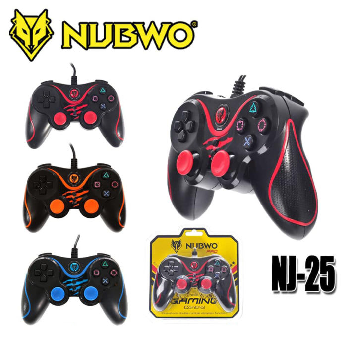 Nubwo NJ-25 Gaming Joy Controller จอยเกมมิ่ง สำหรับคอมพิวเตอร์ - สีเหลือง | Lazada.co.th