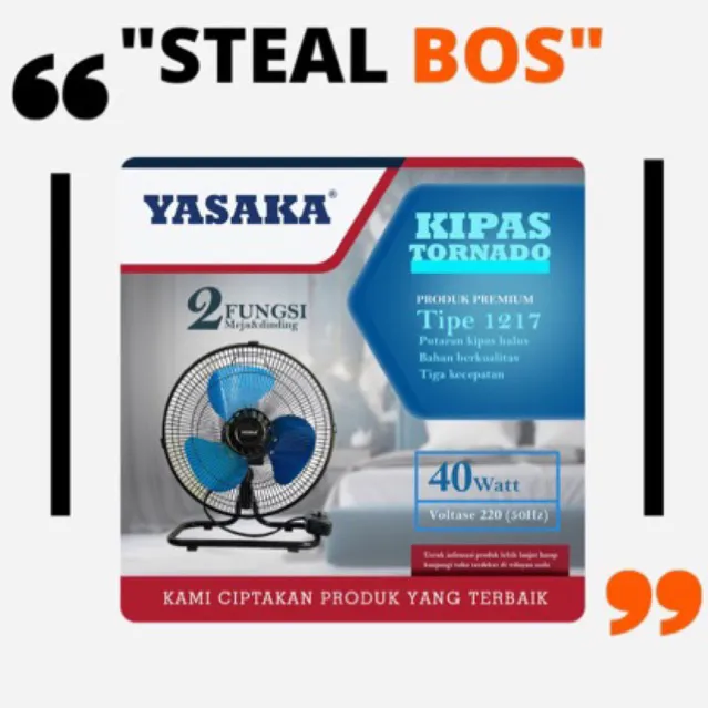 kipas angin yasaka tornado 12 inch 2in1/kipas tornado yasaka 12inch 2in1(1217) | Lazada Indonesia