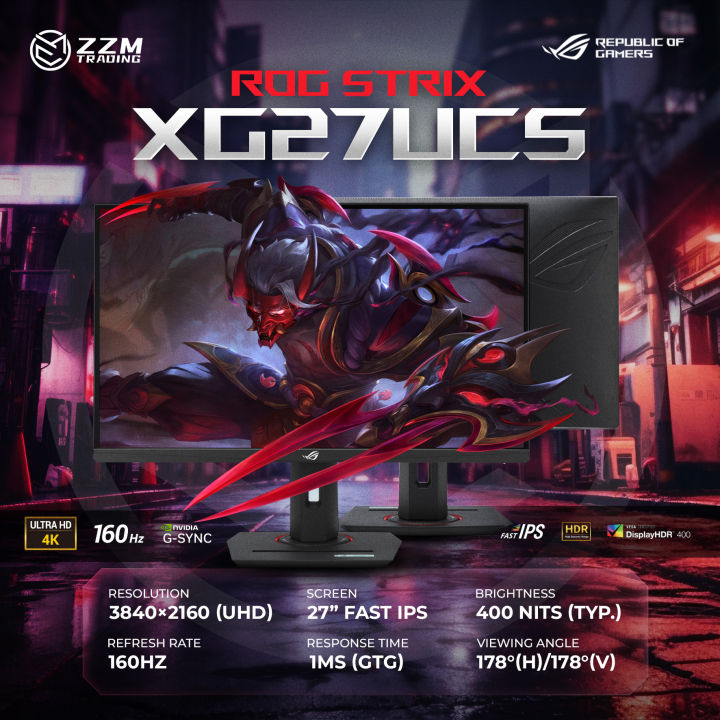 Asus ROG Strix XG27UCS 27" Gaming Monitor 16:9 3840x2160 160Hz 1ms ZZM ...