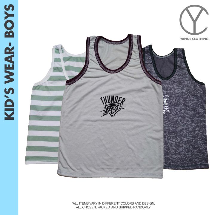 Sando With Designs for Kids Boys 7-10 years old, Cotton Random Designs ...