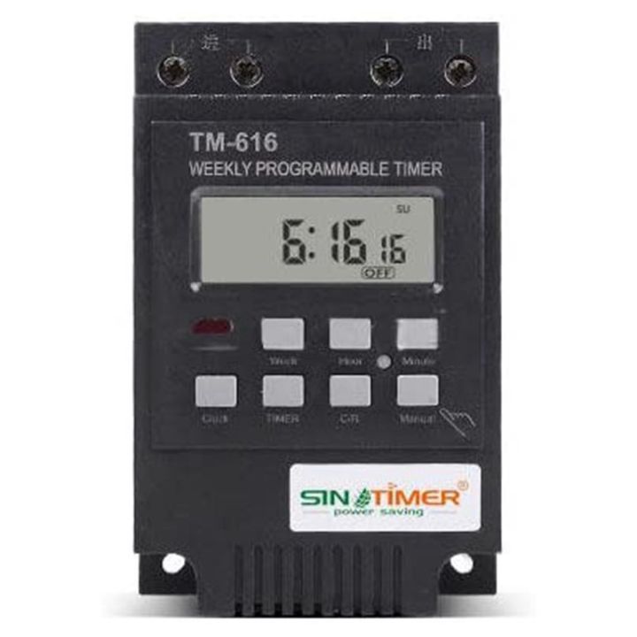 Sinotimer Tm616 30amp 4pins 7 Days Programmable Timer Din Rail Mount