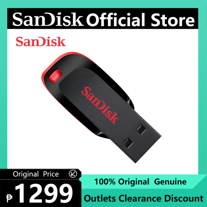 Sandisk Original Flash Drive 16GB 32GB 64GB 128GB USB Cruzer Blade High ...