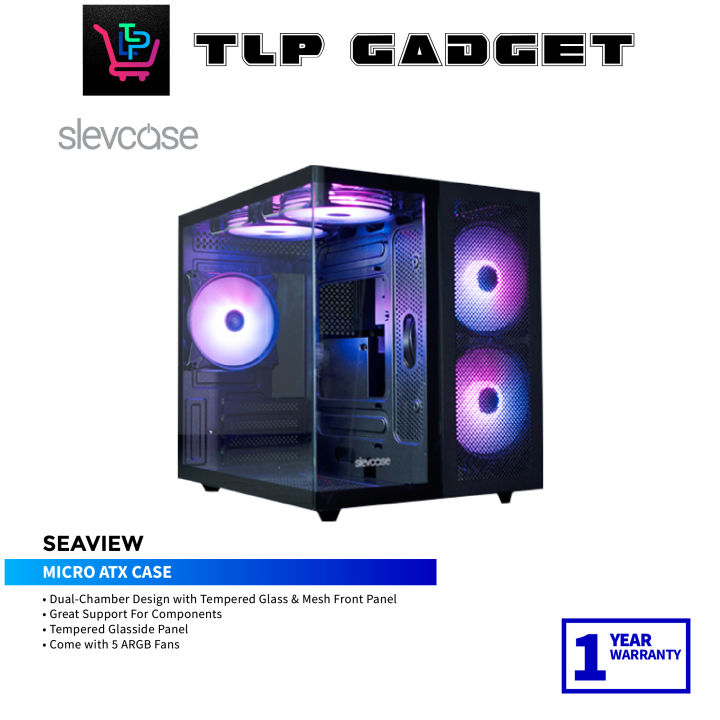 Slevcase Seaview Dual Chamber Airflow Micro ATX Casing | Lazada