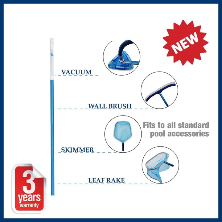 Telescopic Pole 5 feet to 15 feet for Pools connect to Swimming Pool ...