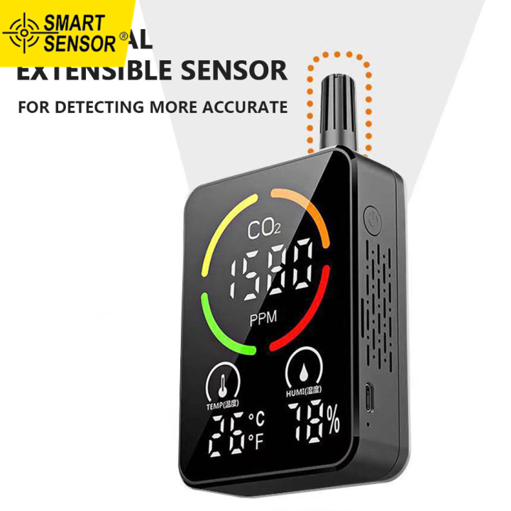 Smart Sensor Air Quality Monitor CO2 Detector 3 in 1 Accurate Tester ...