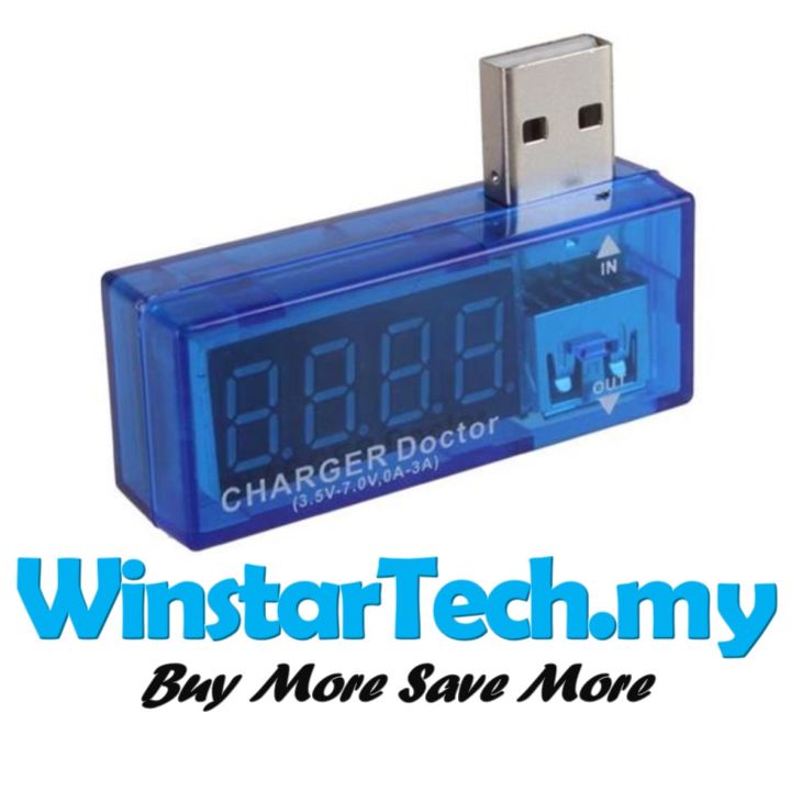 LED USB Volt meter Current& Voltage Display Checker Tester Charger | Lazada