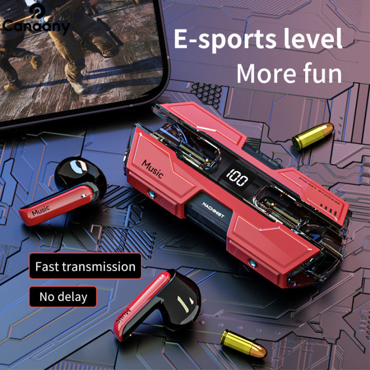 Canaany Earphone Bluetooth untuk Game E-sports Earphone Musik dengan ...