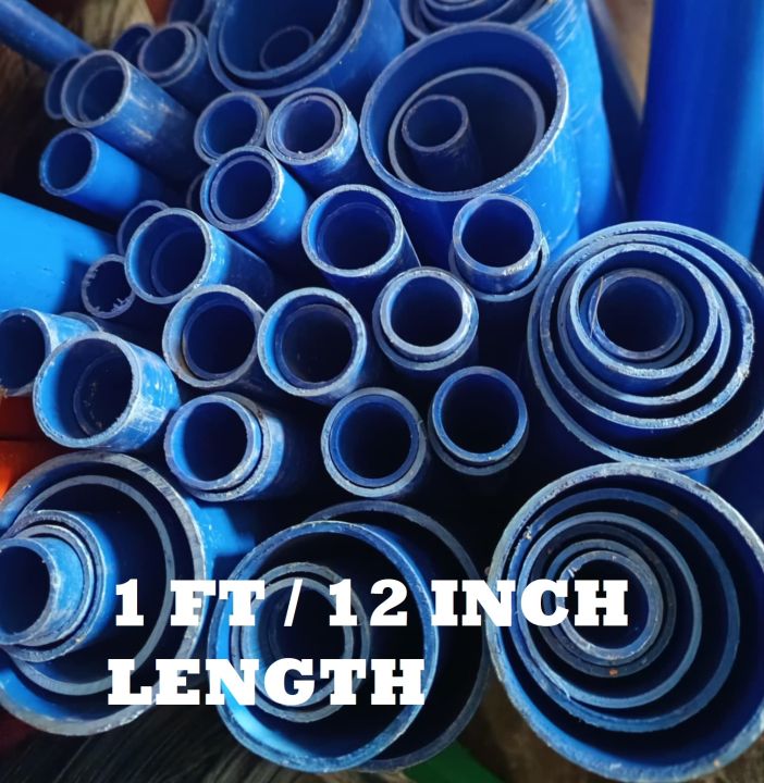 (SOLD 1 FEET / 12 NCH LENGTH) BIOPIPE PVC BLUE PIPE SIZE 1/2 INCH TO 2 ...