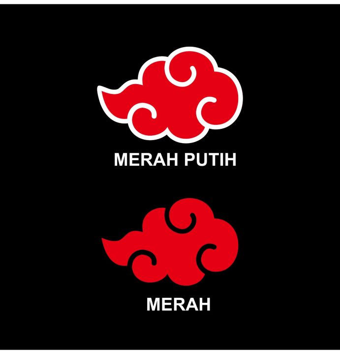 sticker awan merah logo akatsuki naruto shippuden | Lazada Indonesia