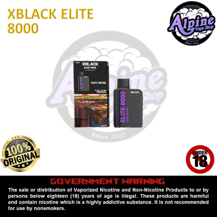 XBlack Elite 8000 Disposable Vape Pod | Lazada PH