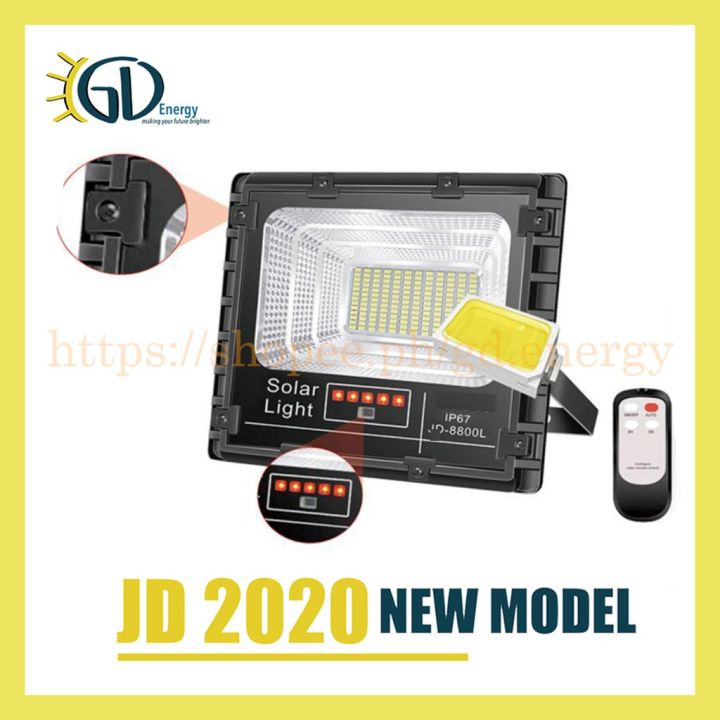 25w 40w 60w 100w JD 8800L Solar Floodlight Solar LED light with Remote JD Solar Floodlight ...