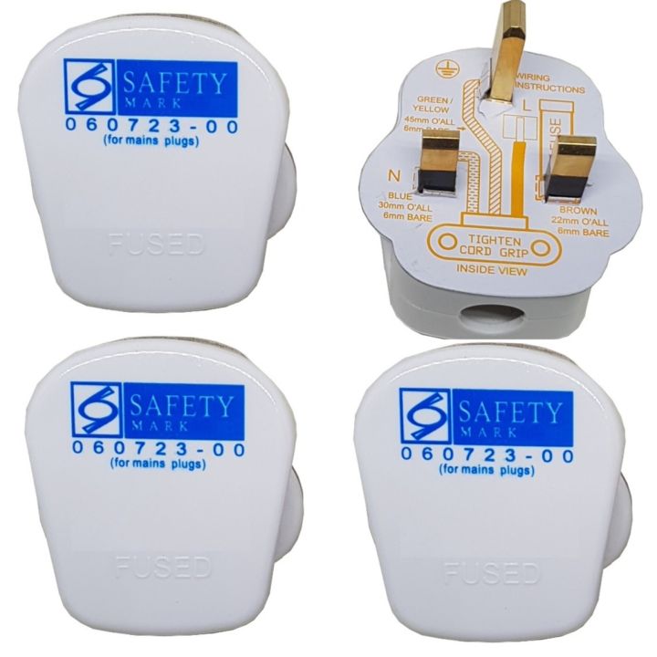 3 Pin Plug Top 13A With Fuse Singapore Safety Mark | Lazada Singapore