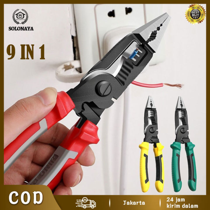 Tang Elektrik Multifungsi / Tang Pemotong Kabel Listrik Multifungsi ...