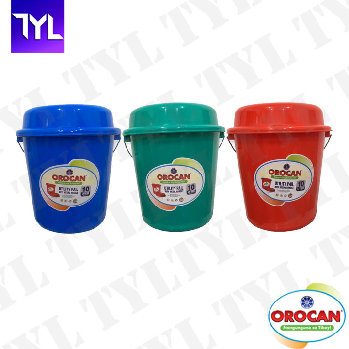 Orocan Pail 10L w Cover w Dipper Balde Timba Tabo Dippers Water Bucket Water Drum Water Buckets ...