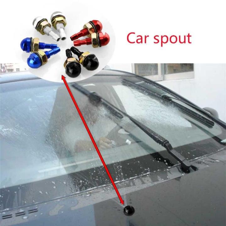 2PCS Car Vehicle Windshield Spray Nozzle On Front Hood Bonnet Wiper ...