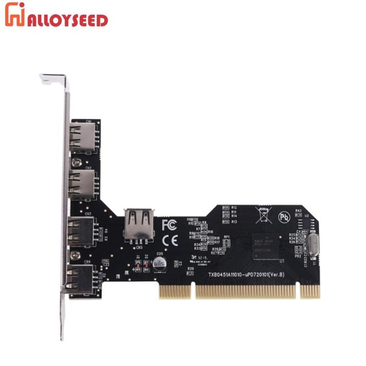 5 cổng USB 2.0 PCI Hub điều khiển bo mạch mở rộng 480Mbps Adapter Thẻ ...