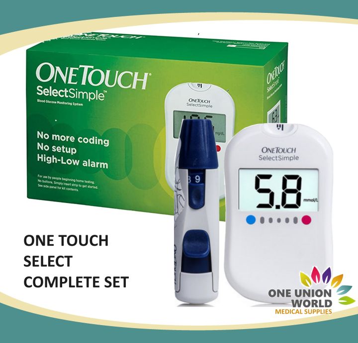 One Touch Select Simple Glucometer Machine or One Touch Select Test ...