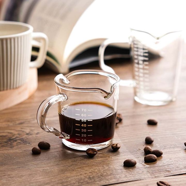 ZHUNIEDU เล็ก 70ml ครัว แก้ว มีสเกล นม จิ๊กเกอร์ ถ้วยกาแฟ ถ้วยตวง ถ้วยออนซ์ | Lazada.co.th