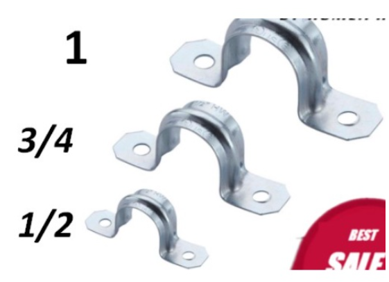 10PCS Steel Clamp EMT RSC Single/Double Screw Holder 1/2''. 3/4''. 1 ...