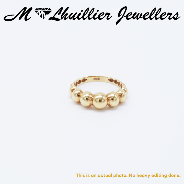 18K BUBBLE RING YELLOW GOLD | Lazada PH