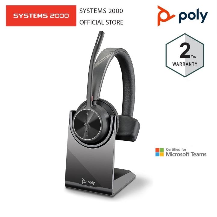 POLY VOYAGER 4310 UC USB-A, CHARGE STAND, MONO BLUETOOTH HEADSET WITH ...