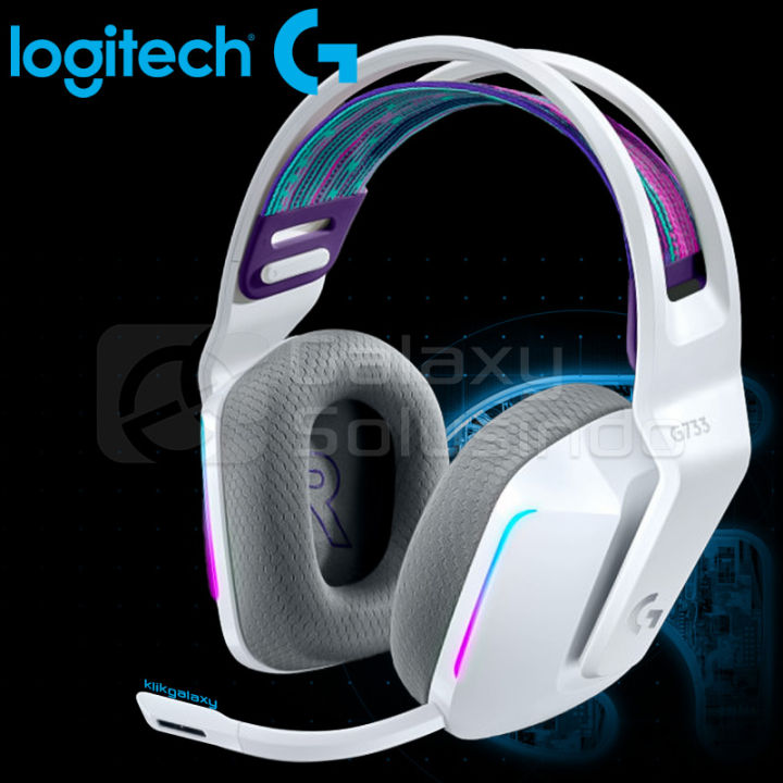 Logitech G733 LIGHTSPEED Wireless Lightsync RGB Gaming Headset - White ...