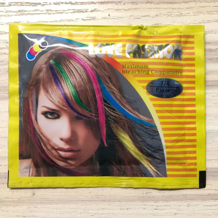 Color bleaching powder dyeing barber shop hair special color highlights ...