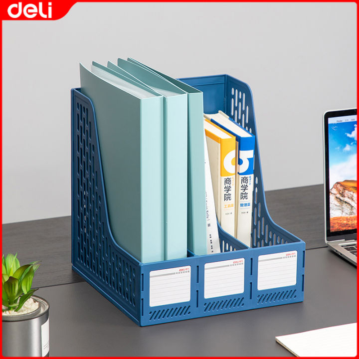 Deli 78997 File Organizer Magazine File 3 Divider A4 Blue | Lazada PH