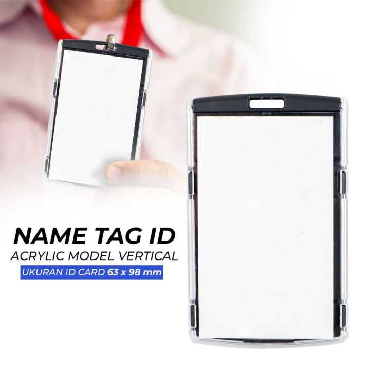 Name Tag ID Acrylic Model Vertical / NAME TAG PANITIA / ANGGOTA / NAME ...