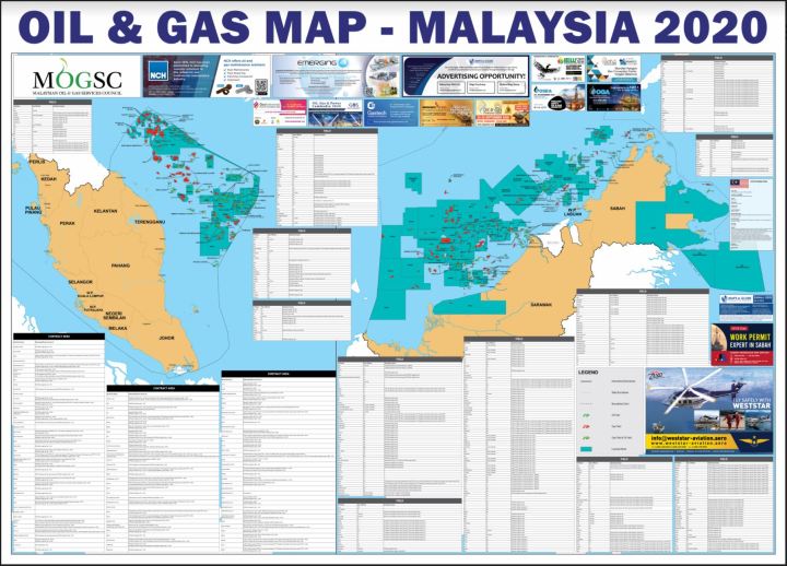 Oil and Gas Map - Malaysia 2020 | Lazada