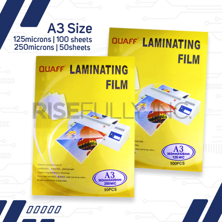 Risefully A3 Size QUAFF Laminating Film 125/250micron | Lazada PH