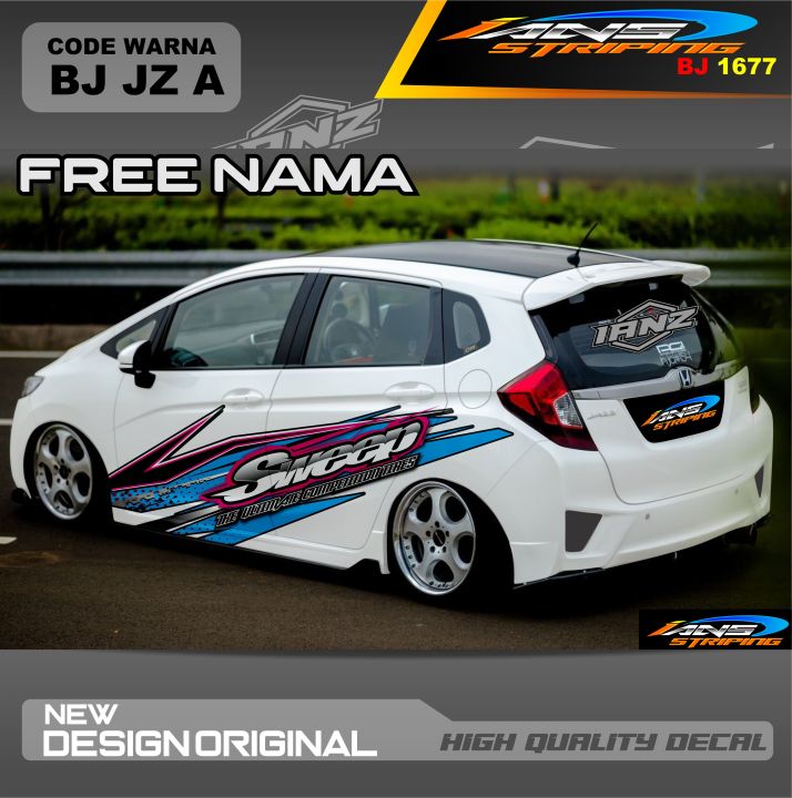 STIKER DECAL MOBIL HONDA JAZZ / DECAL STICKER MOBIL / STIKER MOBIL ...