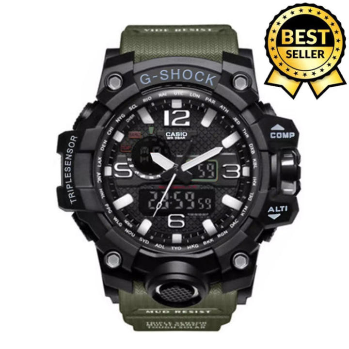 Casio Mud Resist Green Black Matte Resin Band Sports Watch for Men and ...