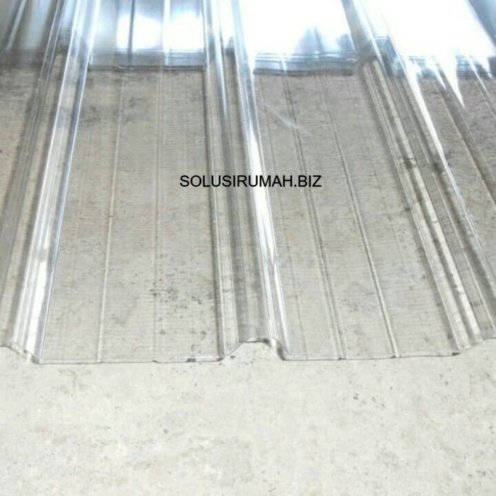 1M Spandek transparan GELOMBANG 5 KOTAK TEBAL 1.1MM BENING TRIMDEk ...