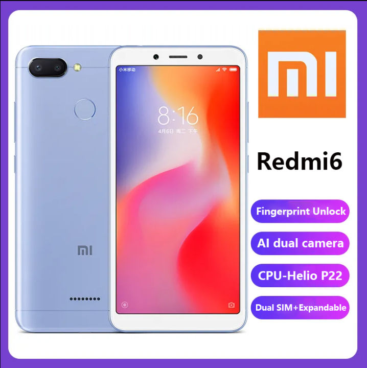 Used Phone Celular Xiaomi Redmi 6 Smartphone 3GB 64GB 4G LTE Mobile ...