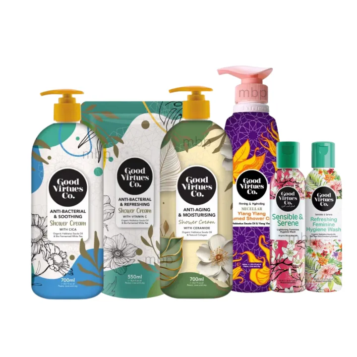 GVC Good Virtues Co. Anti-Bacterial & Hydrating Body Wash Shower Cream ...