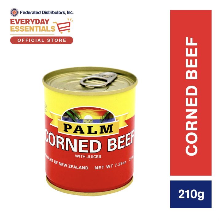 Palm Corned Beef with Natural Juice - Plain 210g | Lazada PH
