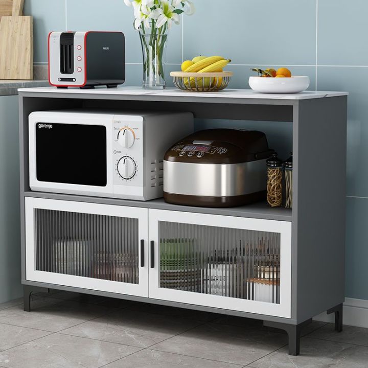 Rock Board Dining Cabinet Solid Wood Kitchen Cabinet Microwave Oven ...