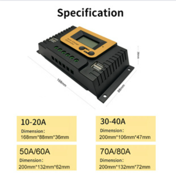 PWM Dual Power Transfer Regulateur Lithium Solar Charge Controller ...
