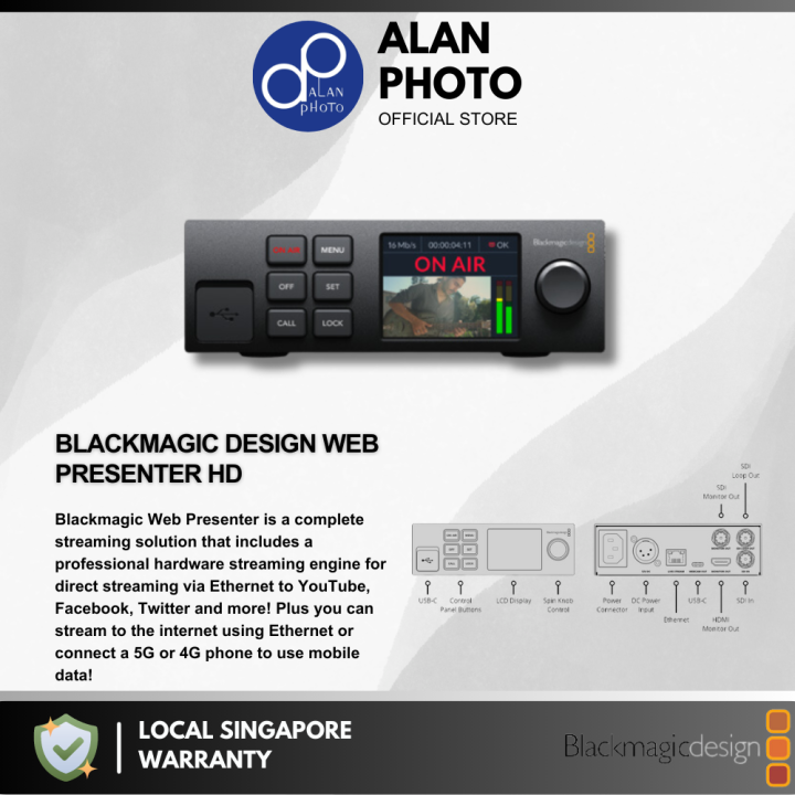 Blackmagic Design Web Presenter HD [BDLKWEBPTRPRO] | Blackmagic Singapore Warranty | Lazada ...