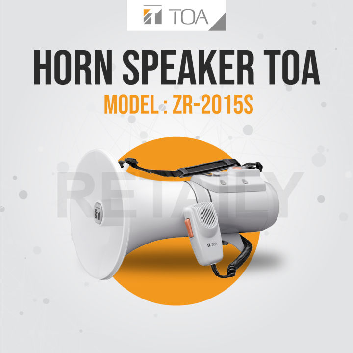 MEGAPHONE SPEAKER TOA SPEAKER DEMO PORTABLE MODEL ZR-2015S | GARANSI ...
