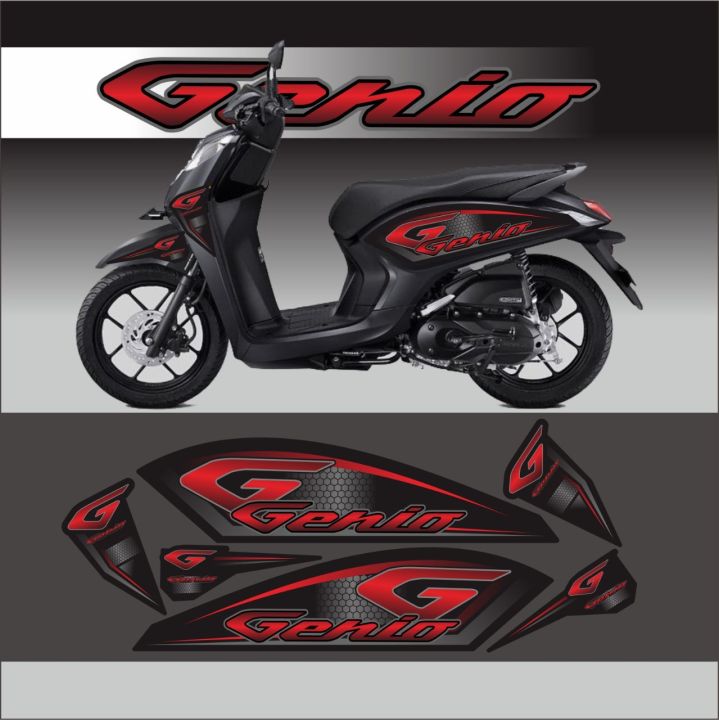 STRIPING HONDA GENIO HITAM MERAH | Lazada Indonesia