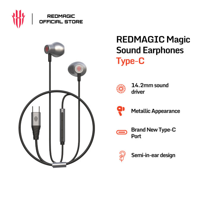 REDMAGIC Magic Sound Earphones Type-C | 14.2mm sound driver | Metallic ...