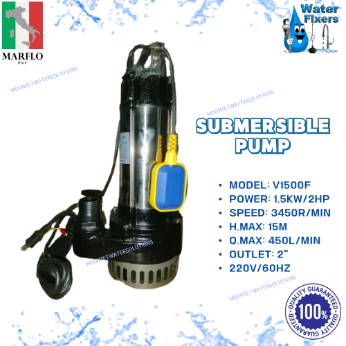 MARFLO SUBMERSIBLE PUMP V1500F 2HP | Lazada PH