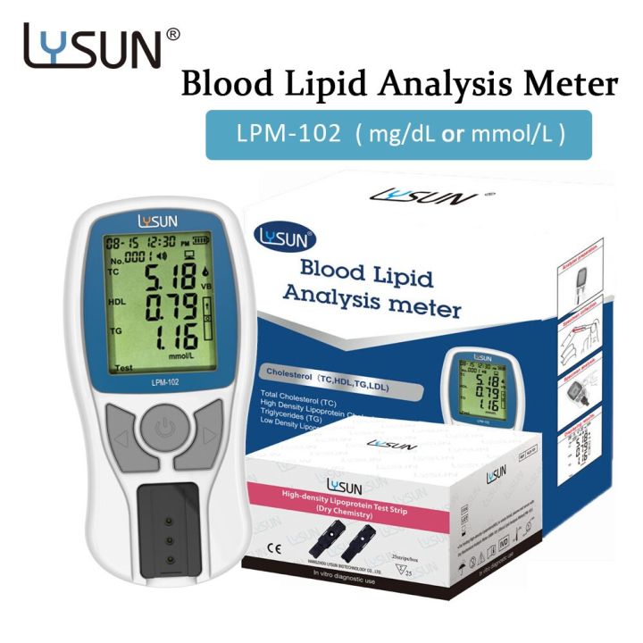 Medical Cholesterol Analysis Meter Blood Lipid 3in1 Medical Analyzer ...