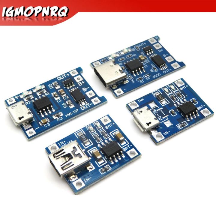 1PCS Micro USB TYPE-C 5V 1A 18650 TP4056 Lithium Battery Charger Module ...